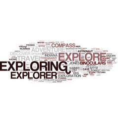 Exploration word cloud concept Royalty Free Vector Image