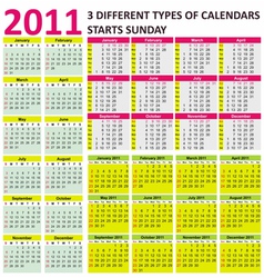 Colorful calendar for year 2010 Royalty Free Vector Image