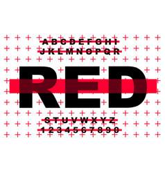 Red 3d letters alphabet lettering Royalty Free Vector Image