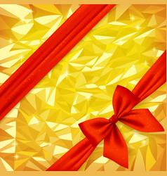 Red silver and gold ribbons with bow isolated on Vector Image