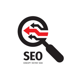 Seo - search engine optimization - logo Royalty Free Vector