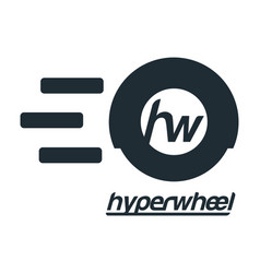 Hyper wheel logo design Royalty Free Vector Image