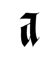 Letter a in gothic style alphabet symbol Vector Image