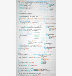 Program code listing abstract programming Vector Image