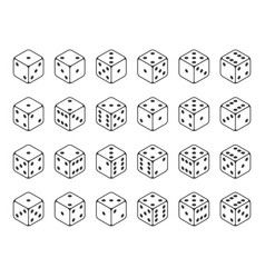 Set of isometric dice Royalty Free Vector Image