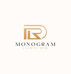 Initial r monogram logo template based Royalty Free Vector