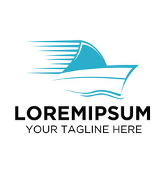 Shipping logistics logo Royalty Free Vector Image