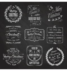 Set christmas greeting cards Royalty Free Vector Image