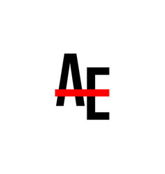 Letter ae electric logo design Royalty Free Vector Image