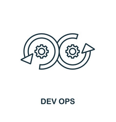 Dev ops icon simple element from digital Vector Image