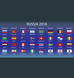 Infographic about fifa world cup russia 2018 Vector Image