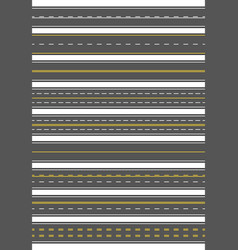 Straight roads seamless endless asphalt street Vector Image