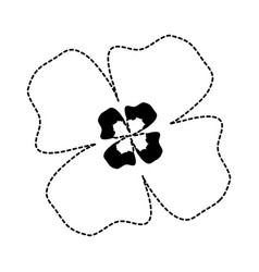 Uncolored flower design Royalty Free Vector Image