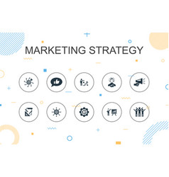 Marketing strategy infographic 10 option template Vector Image