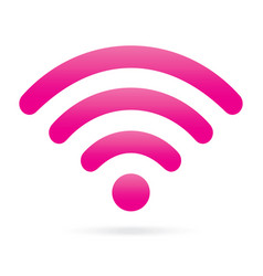 Orange wifi icon wireless symbol on isolated Vector Image