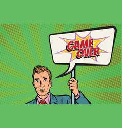 Game over comic word Royalty Free Vector Image