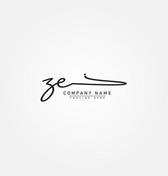 Handwritten signature logo for initial letter z Vector Image