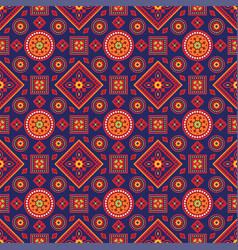 Traditional ajrak pattern tribal ethnic wallpaper Vector Image