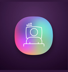 Sleep gradient linear icon Royalty Free Vector Image