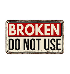 Under maintenance vintage rusty metal sign Vector Image