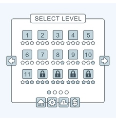 Orange game menu level interface panels ui buttons