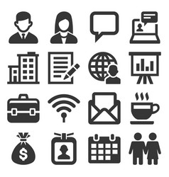 Office gradient icons on white background Vector Image