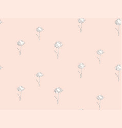 Subtle seamless pattern with drawn florals Vector Image
