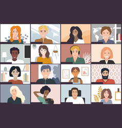 College students having a discussion with their Vector Image