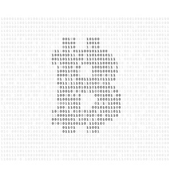 Bitcoin symbol binary code Royalty Free Vector Image