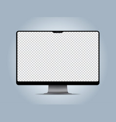 Laptop without screen on transparent background Vector Image