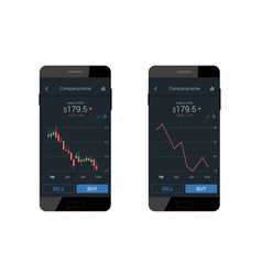 Trading mobile interface Royalty Free Vector Image