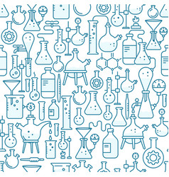 Seamless pattern of chemistry lab Royalty Free Vector Image