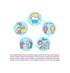Social distance flyer template Royalty Free Vector Image