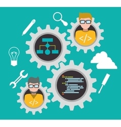 Web developer design Royalty Free Vector Image