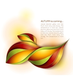 Autumn abstract background Orange leaves Vector Image