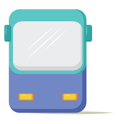 Blue train on white background Royalty Free Vector Image