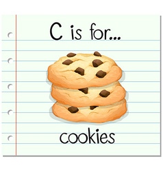 Flashcard alphabet c is for cookies Royalty Free Vector