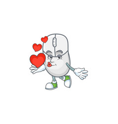 Funny face computer mouse cartoon character Vector Image