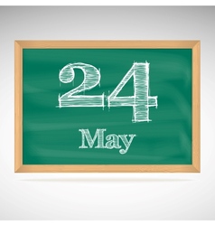 May 24 flat daily calendar icon Date and Vector Image