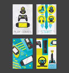 Video games and gaming expo vertical poster good Vector Image