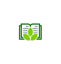 Green book logo icon design Royalty Free Vector Image