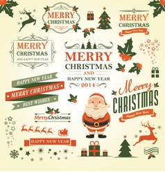 Christmas decoration design elements Royalty Free Vector