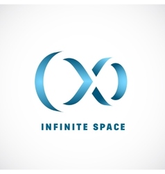 Negative space abstract infinity sign Royalty Free Vector