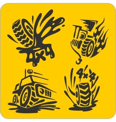 Off-Road symbols - set Royalty Free Vector Image
