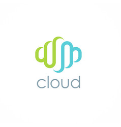 Square data technology logo Royalty Free Vector Image