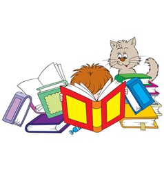 Reading boy Royalty Free Vector Image - VectorStock