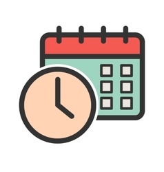 Scheduled Date And Time Royalty Free Vector Image