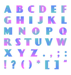 Colorful font colorful bright alphabet and font Vector Image