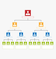 Hierarchy in company organization chart tree Vector Image