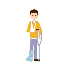 Physically handicapped person living full happy Vector Image